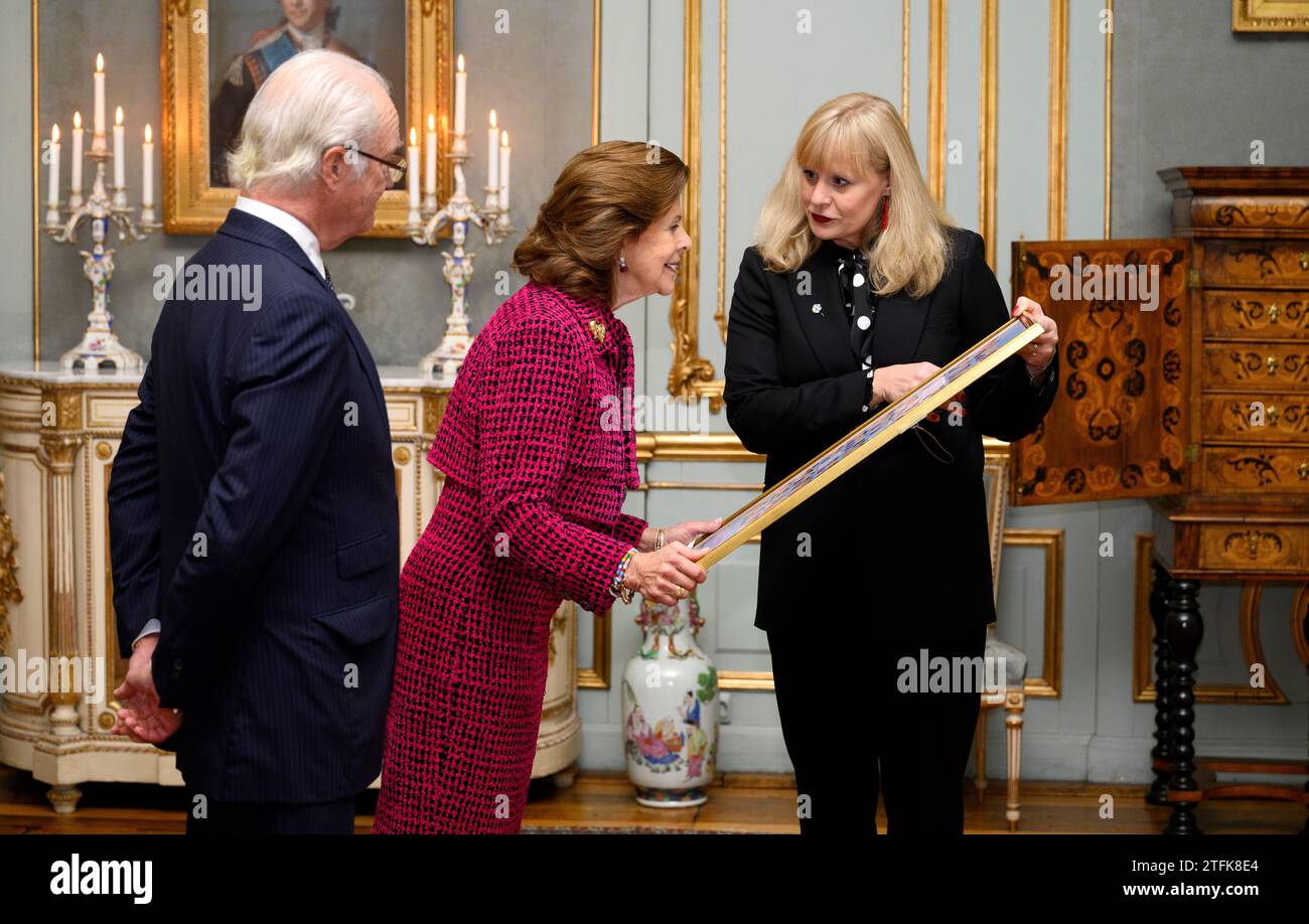 STOCKHOLM 20231220King Carl Gustaf, Queen Silvia, and Åsa Henell when ...