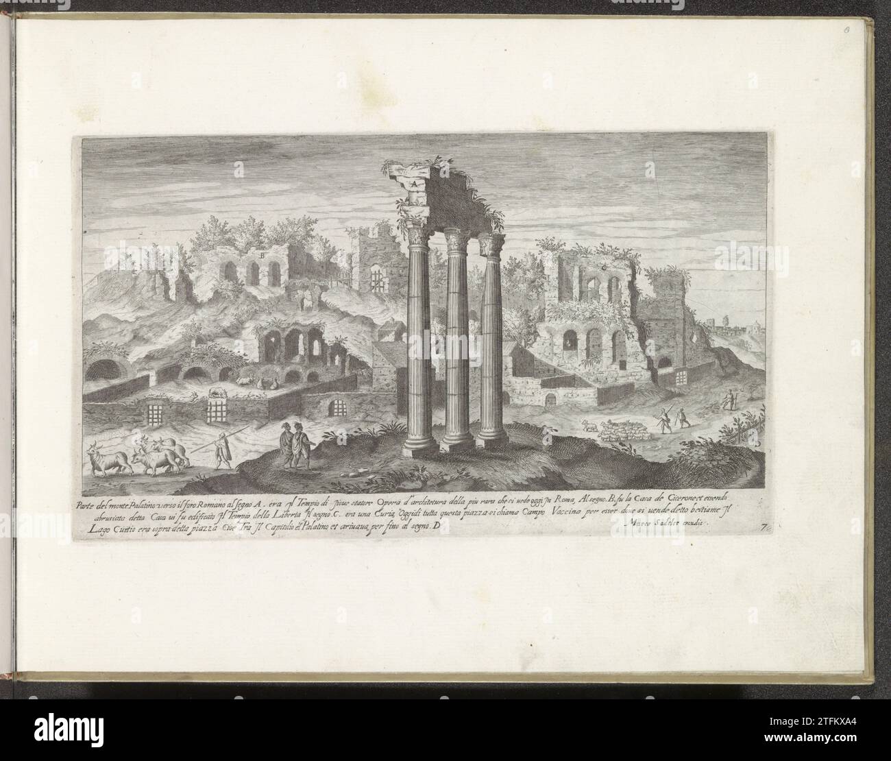 Temple of Jupiter Stator with the temple of Jupiter Stator, 1624 - 1650 ...