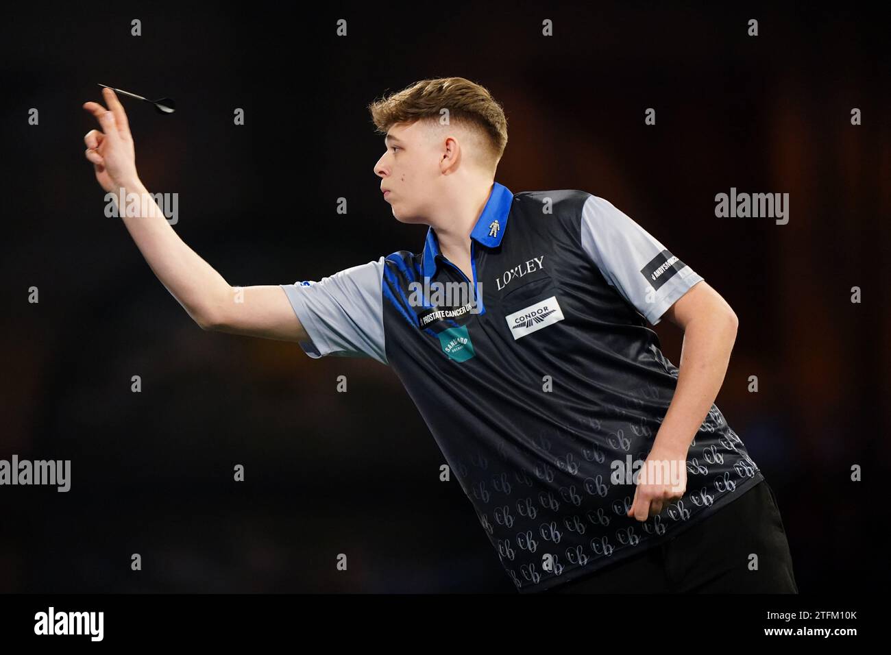 Owen Bates in action against Steve Lennon (not pictured) on day six of ...