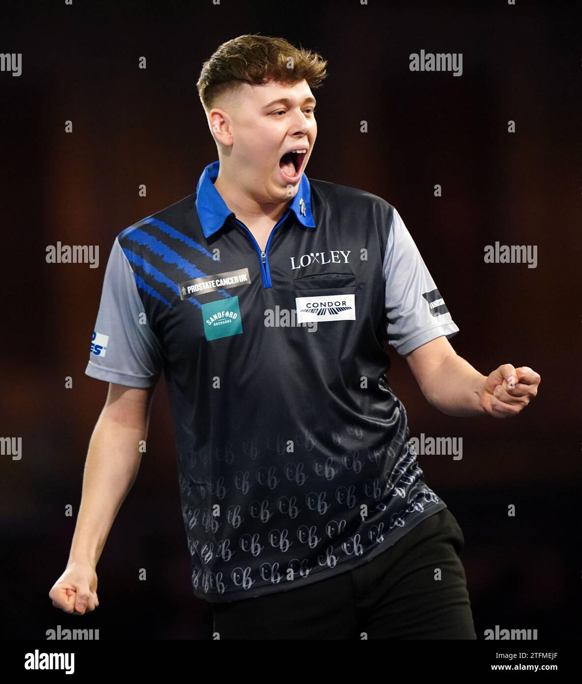 Owen Bates in action against Steve Lennon (not pictured) on day six of ...