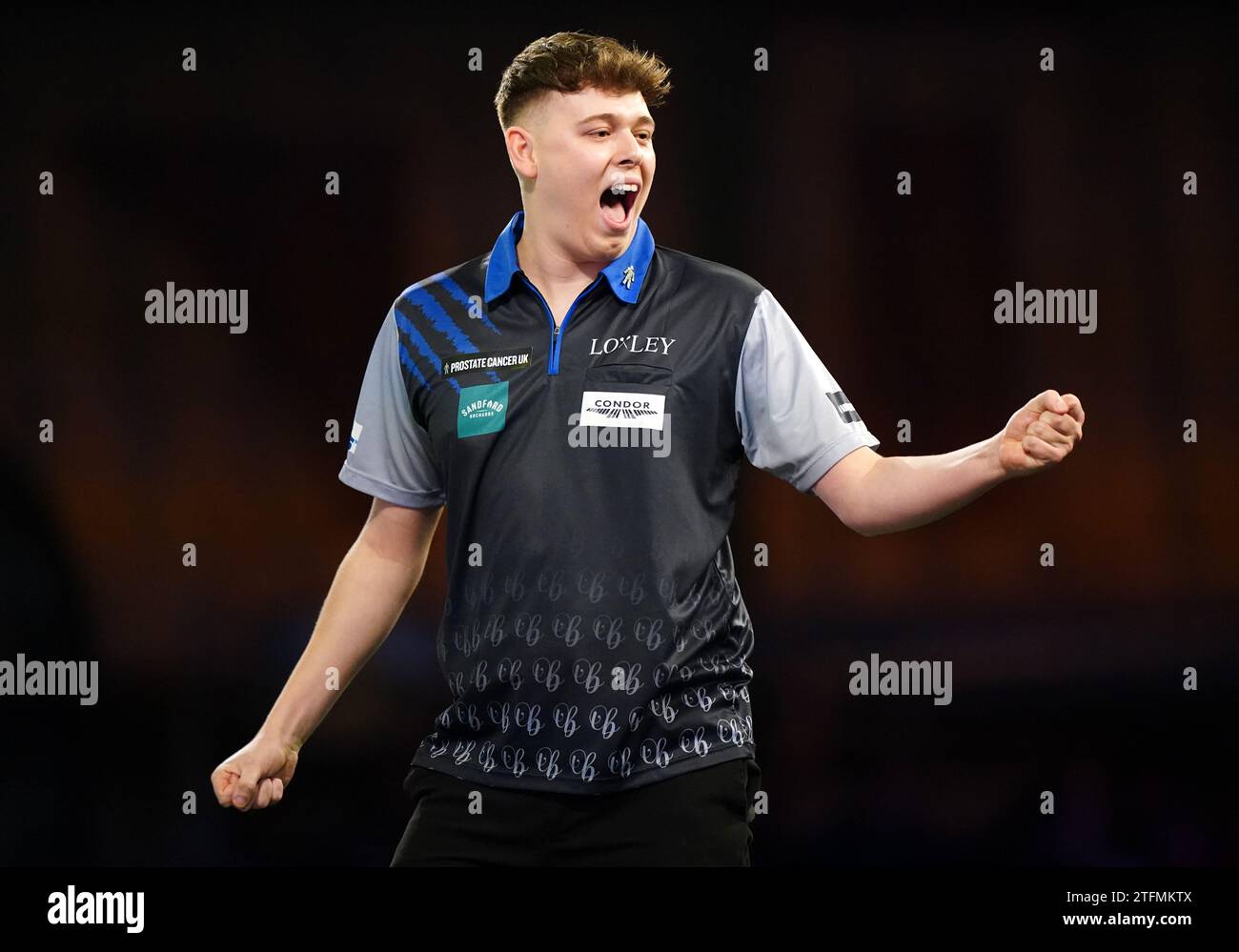 Owen Bates in action against Steve Lennon (not pictured) on day six of ...