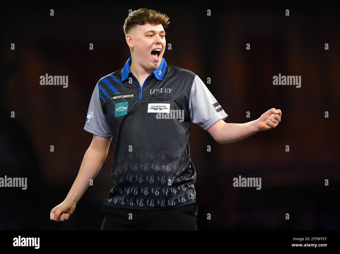 Owen Bates in action against Steve Lennon (not pictured) on day six of ...