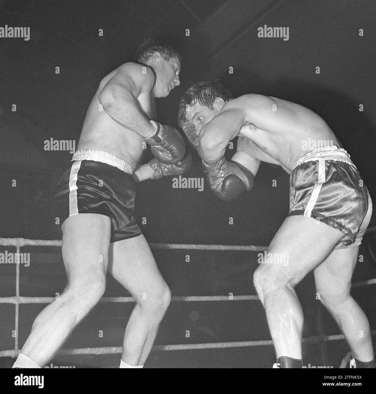 Boxing in the Riverahal in Rotterdam, Wim Snoek against the German Al ...