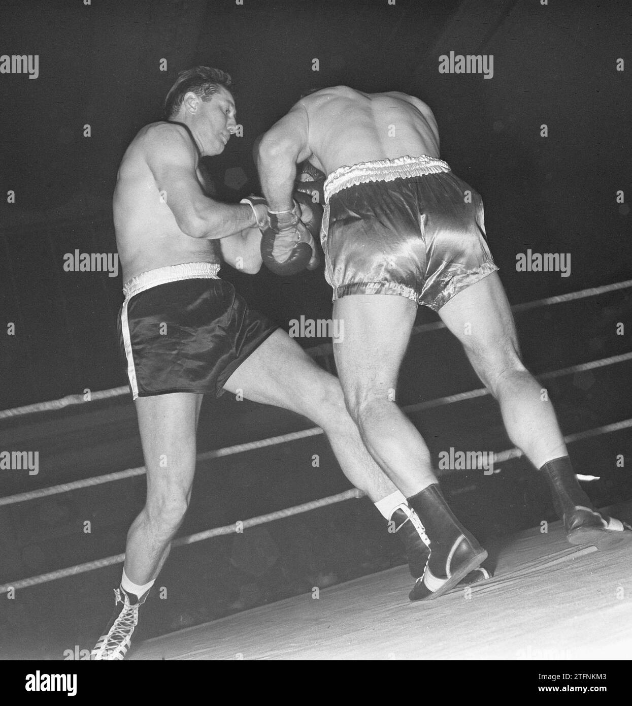 Boxing in the Riverahal in Rotterdam, Wim Snoek against the German Al ...