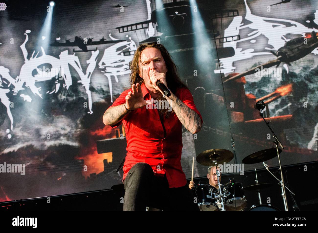 Marcus Bischoff of Heaven Shall Burn performing at Release Athens ...