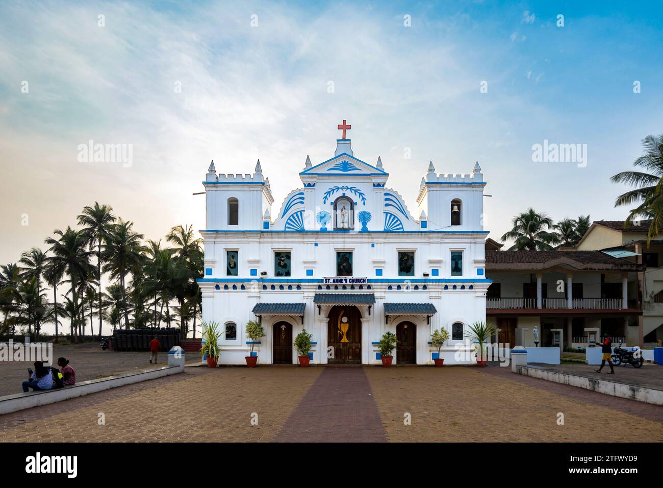 Agonda, Goa, India, St. Anne’s Church with portuguese and indian styled ...