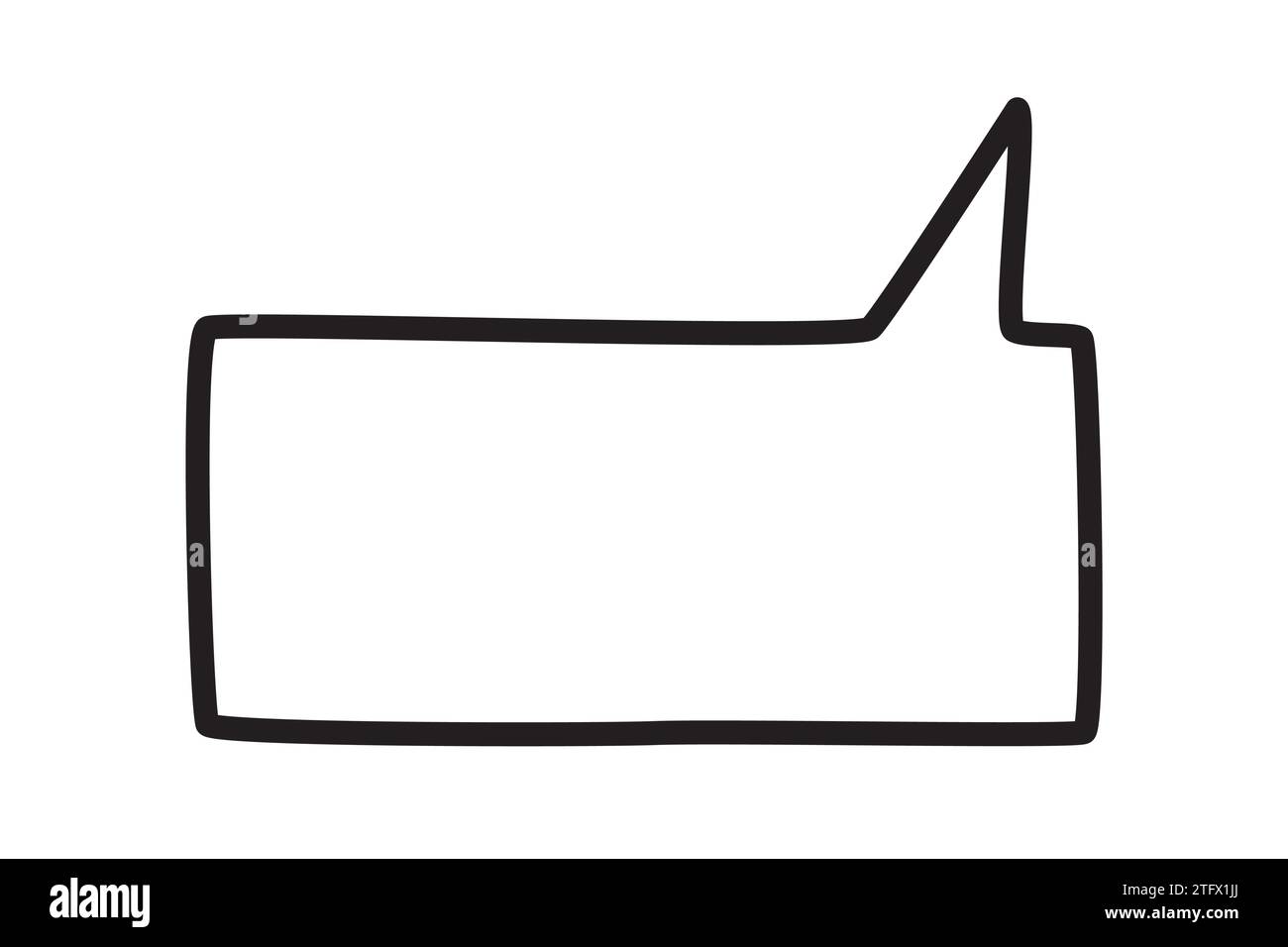 Hand drawn speech bubble hand drawn with thin line. Doodle ready to add ...