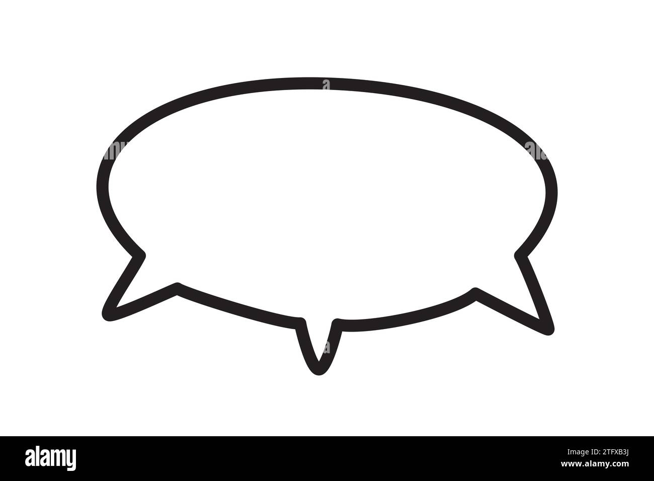Hand drawn speech bubble hand drawn with thin line. Doodle ready to add ...