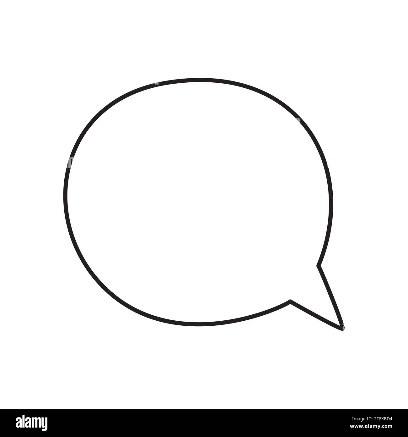 Hand drawn speech bubble hand drawn with thin line. Doodle ready to add ...