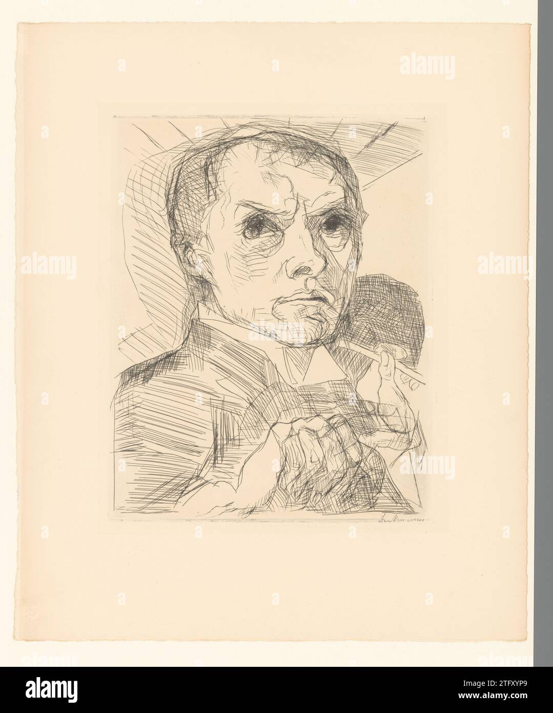 Zelfportret, Max Beckmann, 1917 - 1919 München paper drypoint München ...