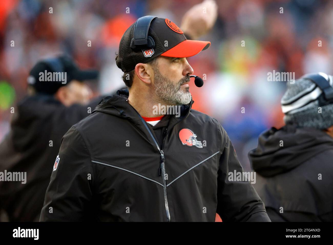 Cleveland Browns head coach Kevin Stefanski stands on the field during ...