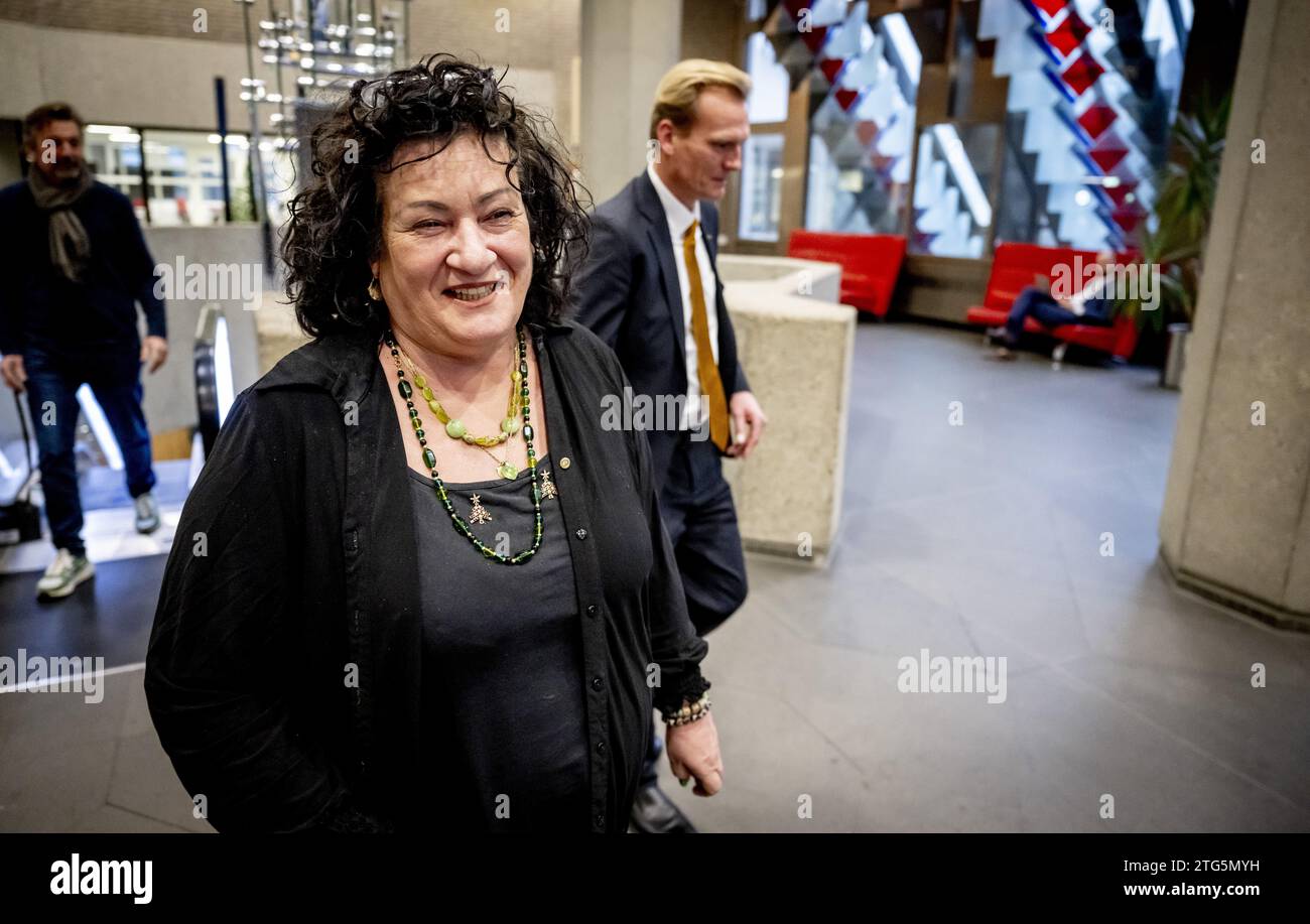 THE HAGUE - Caroline van der Plas bbb after a smoke break during a ...