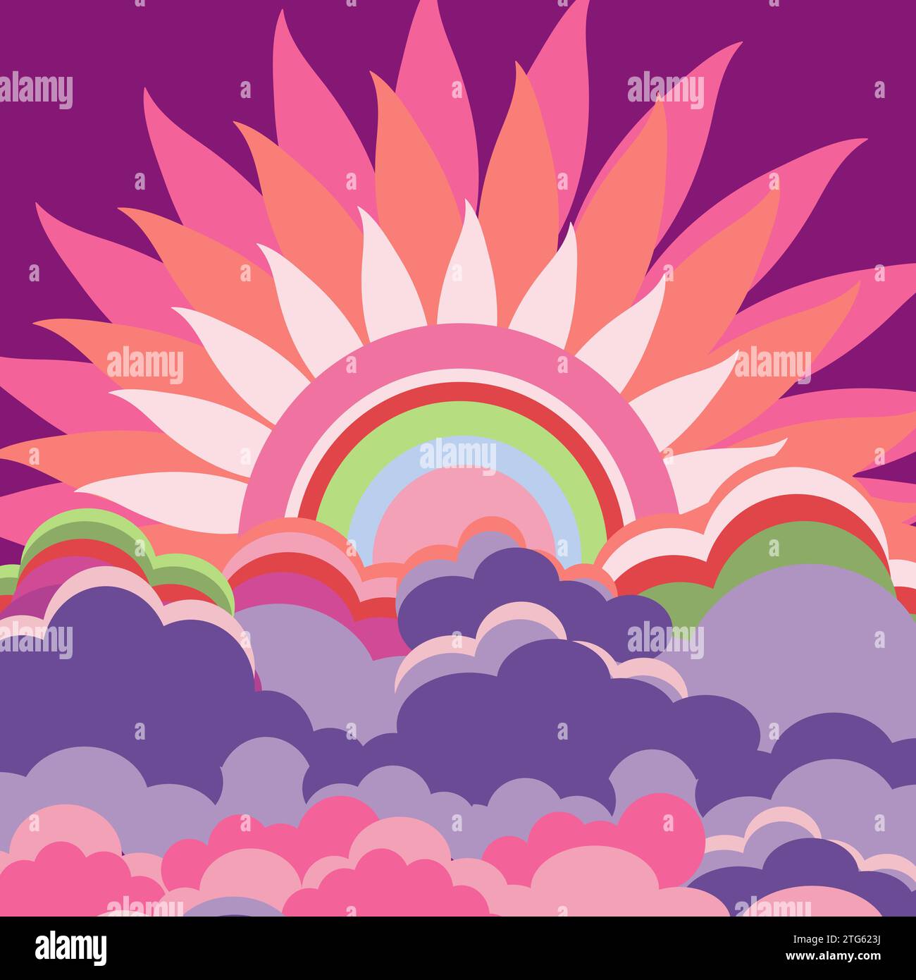 Boho and hippie design,featuring vibrant retro elements and trippy ...