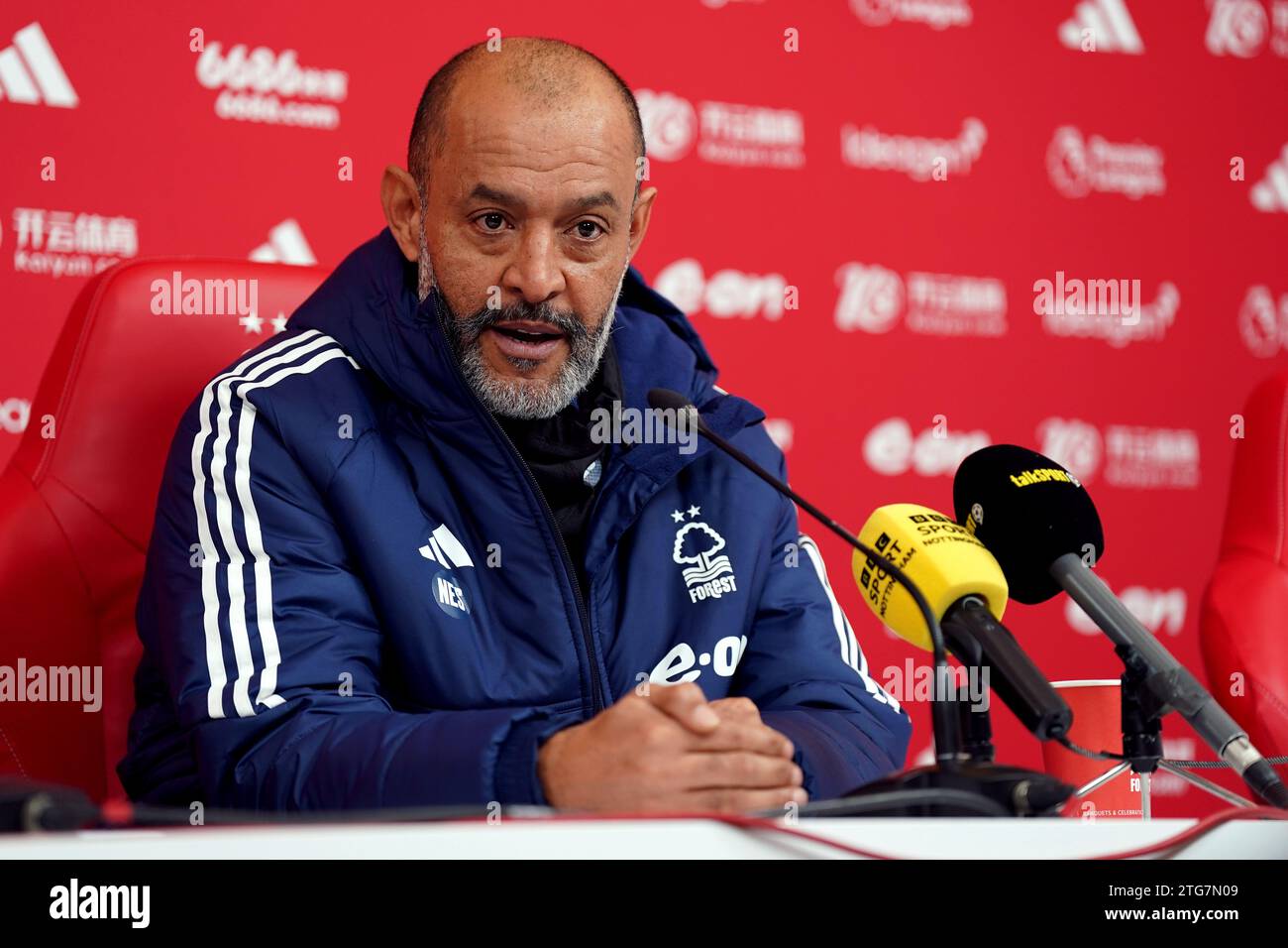 Nottingham Forest manager Nuno Espirito Santo during a press conference ...