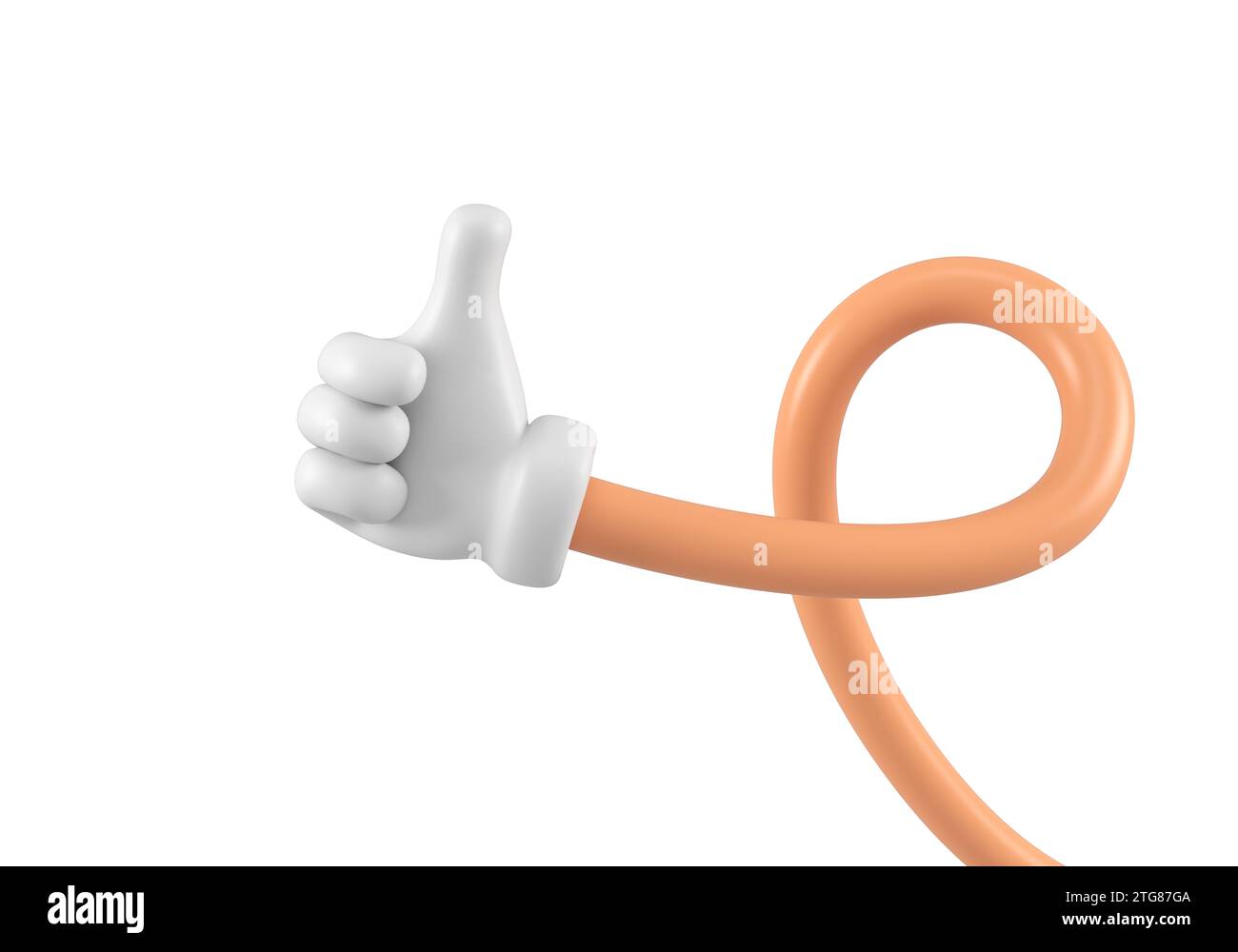 Emoji flexible twisted hand showing thumb up or like gesture. Isolated ...
