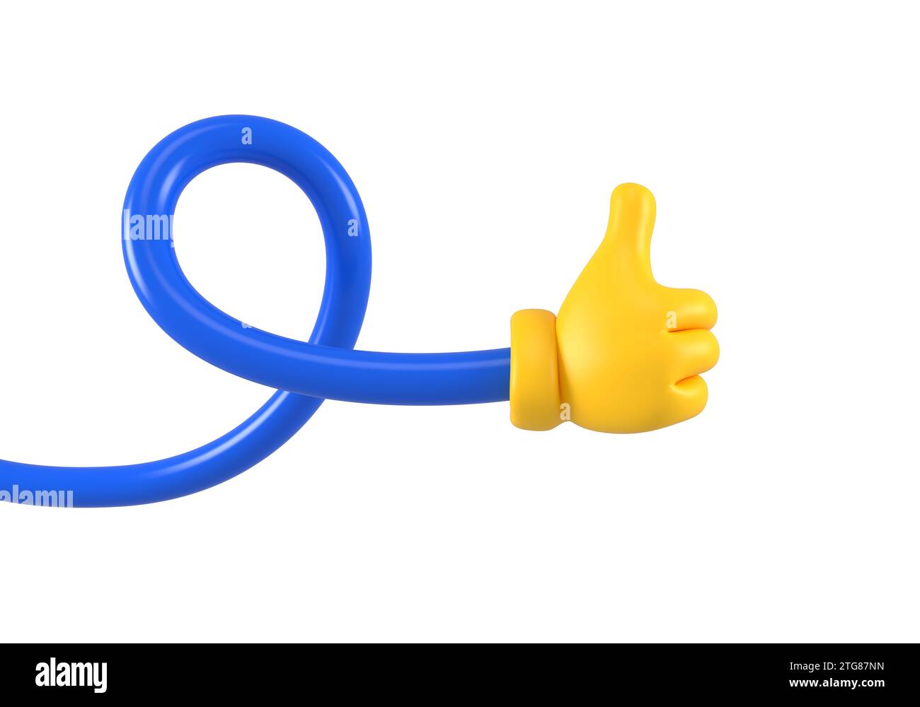 Yellow emoji flexible twisted hand showing thumb up or like gesture ...