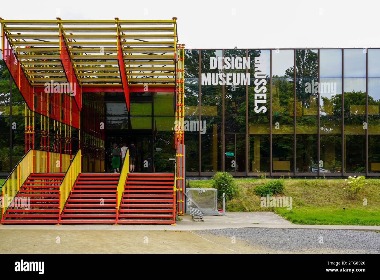 People in the entrance of the Design Museum Brussels Stock Photo - Alamy