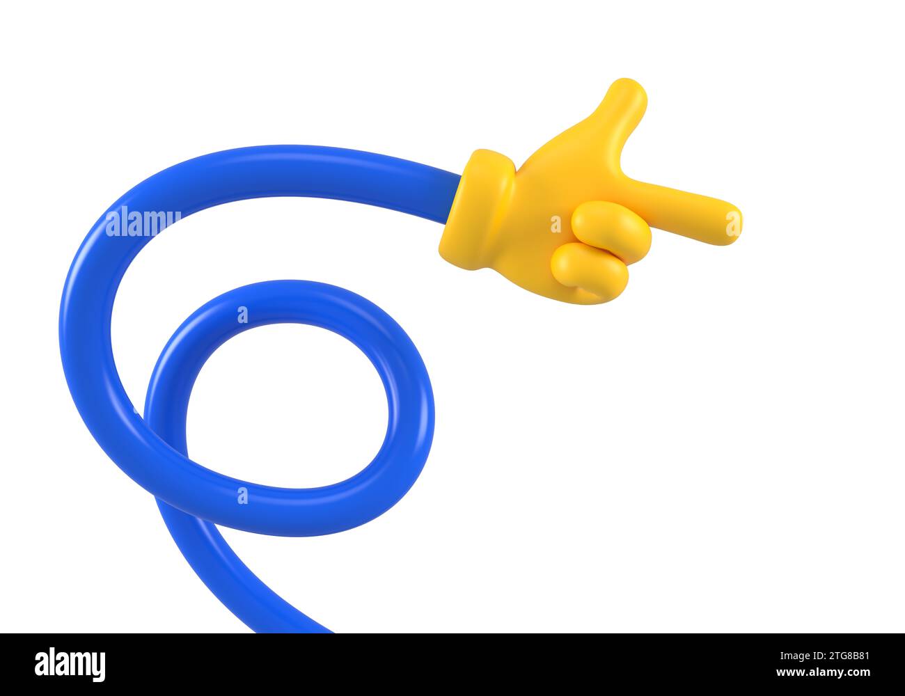 Yellow emoji long flexible twisted hand showing or pointing gesture ...