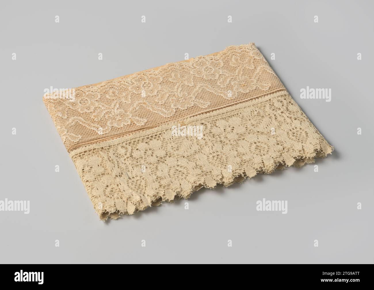 Strip side, white, sculpted on one side with floral pattern, on ...