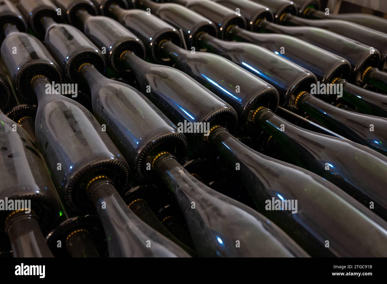 Traditional method of production of cremant sparkling wine in south ...