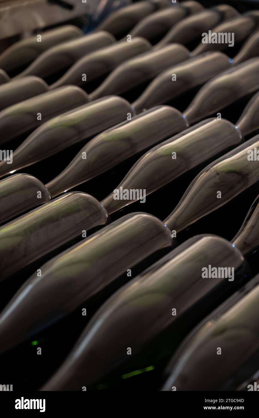 Traditional method of production of cremant sparkling wine in south ...