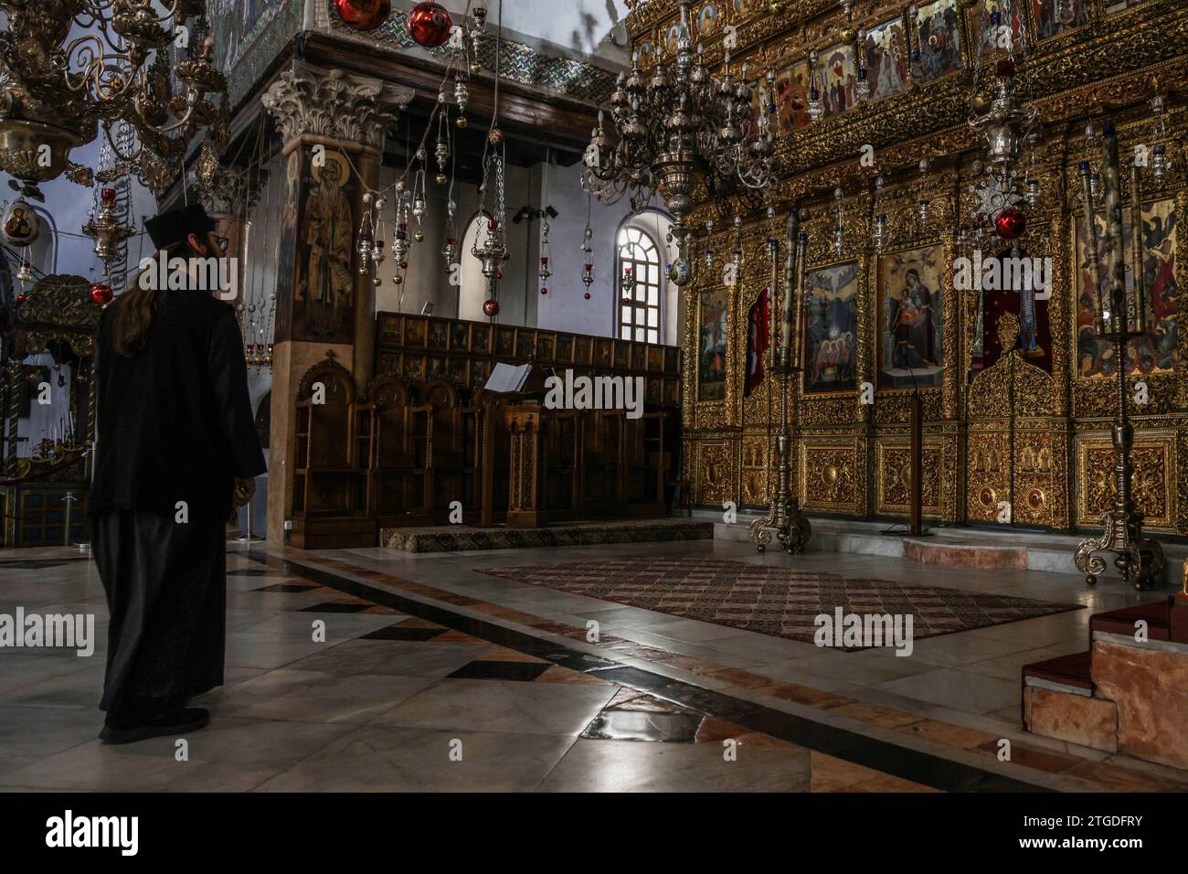 Church nativity interior view bethlehem hi-res stock photography and ...
