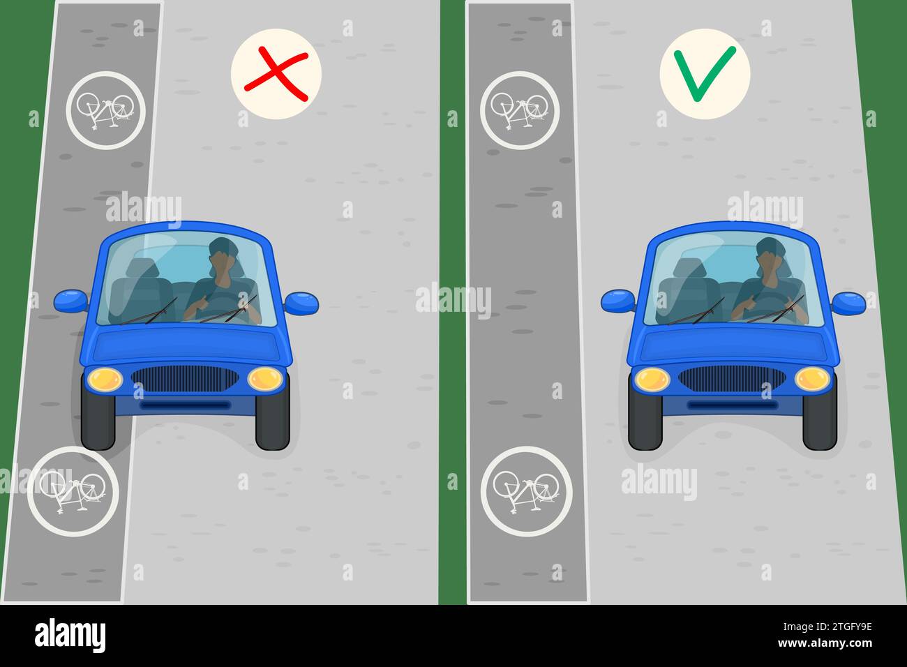 Incorrect use parking space Stock Vector Images - Alamy