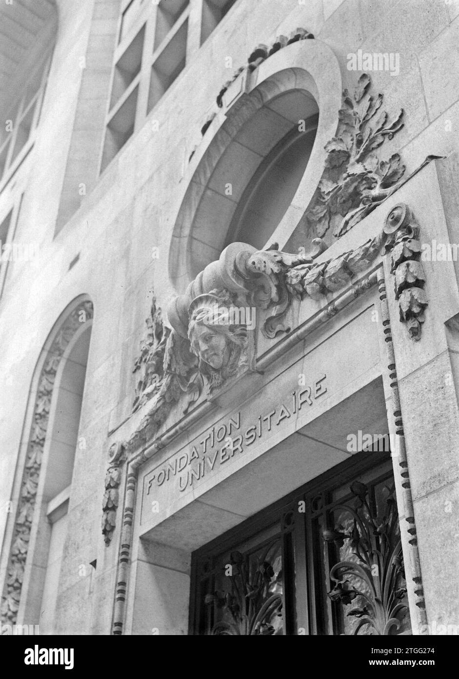 Entrance of the Fondation Universitaire / Foundation University in ...