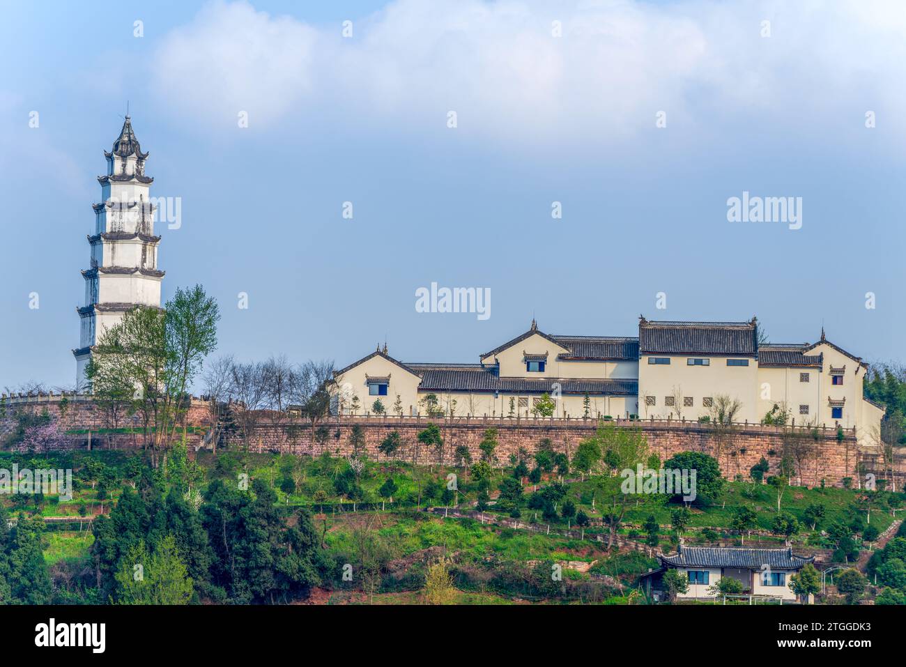 A serene view capturing the traditional architectural beauty amidst the ...