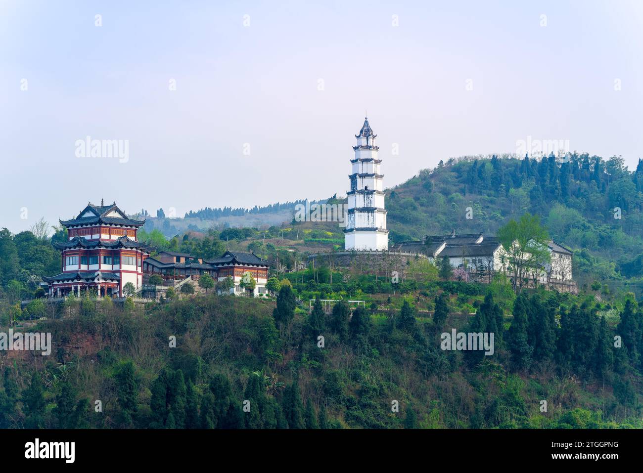 A serene view capturing the traditional architectural beauty amidst the ...