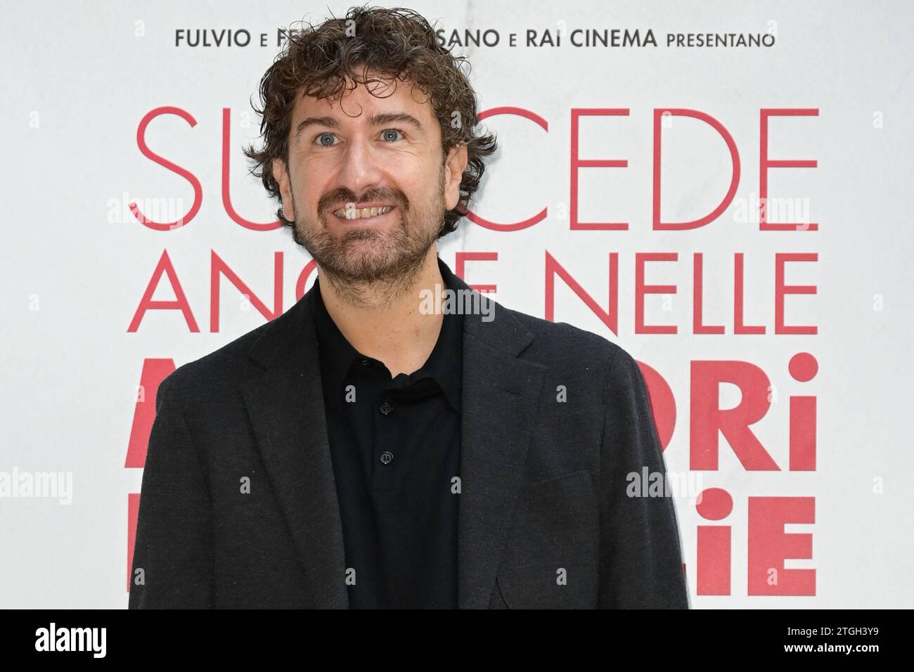 Alessandro Siani attends the photocall of the movie Succede anche nelle ...