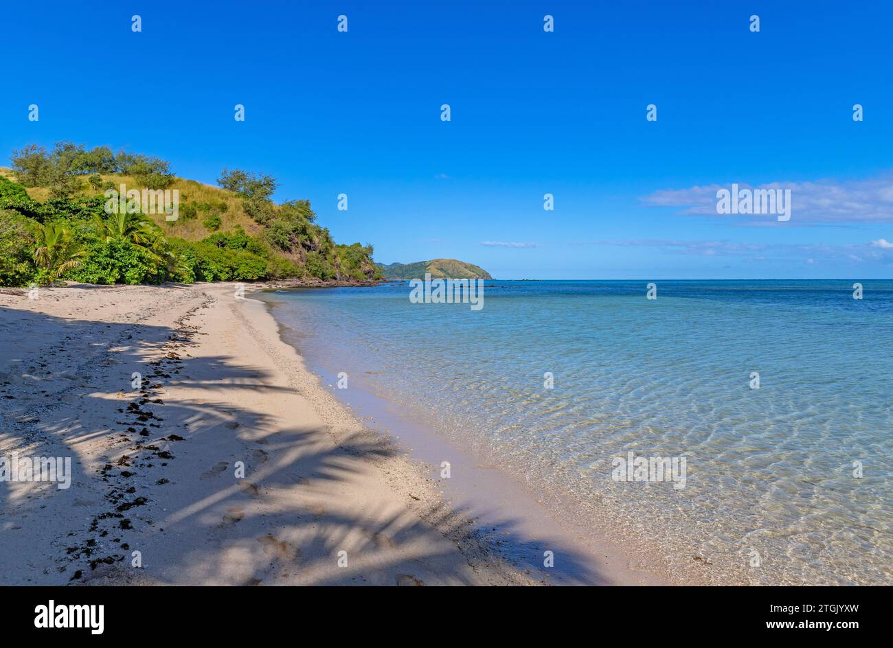 Beach in Nacula Island, Yasawa Islands, Fiji - Image ID: 2RD29A9 Stock ...