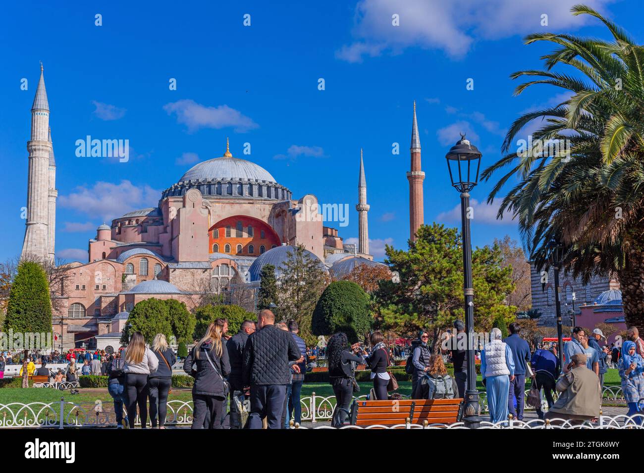 Istanbul, Turkey - November 14, 2023. View of the Sultan Ahmet Park in ...
