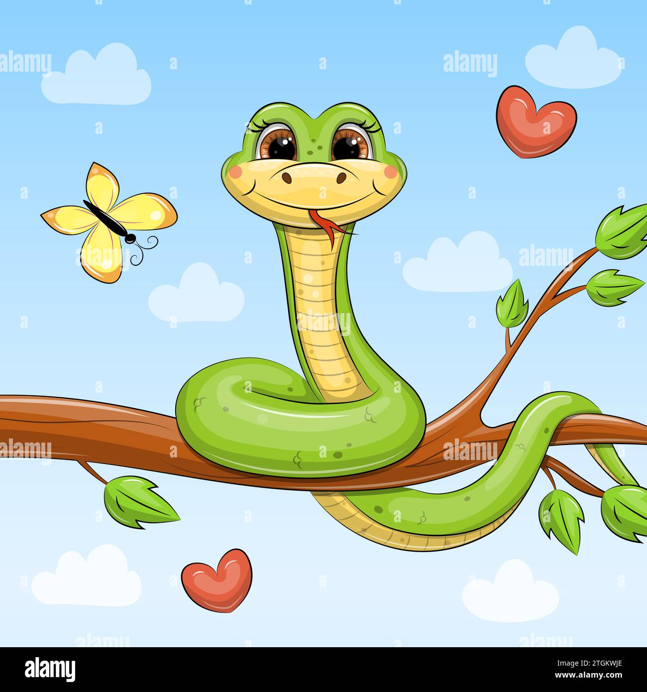 Cartoon python hi-res stock photography and images - Alamy