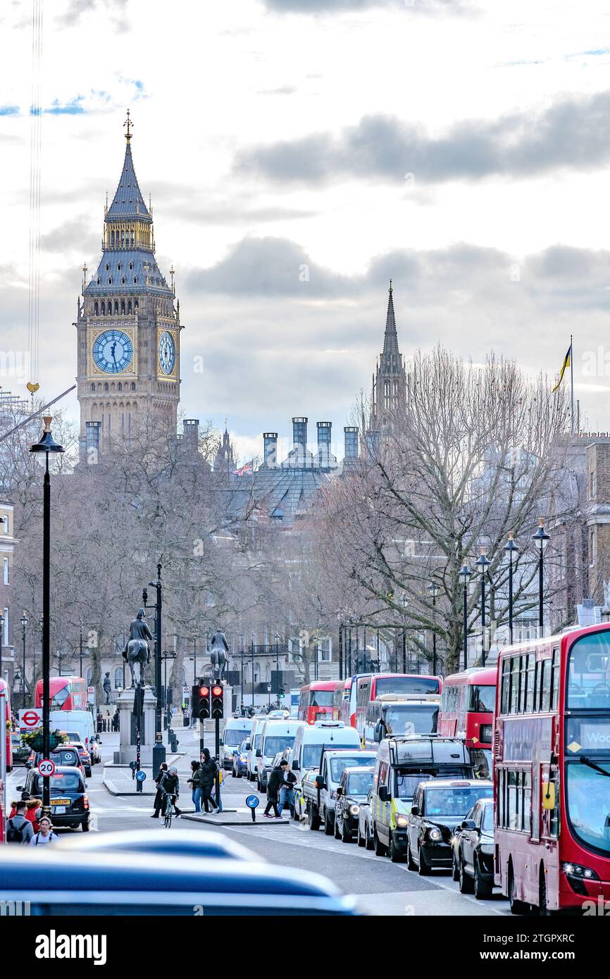 A panoramic view displays the iconic Big Ben's Elizabeth Tower in ...