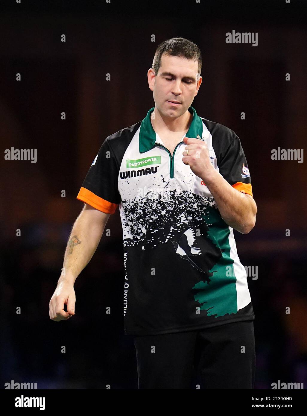 William O'Connor celebrates after winning against Bhav Patel (not ...