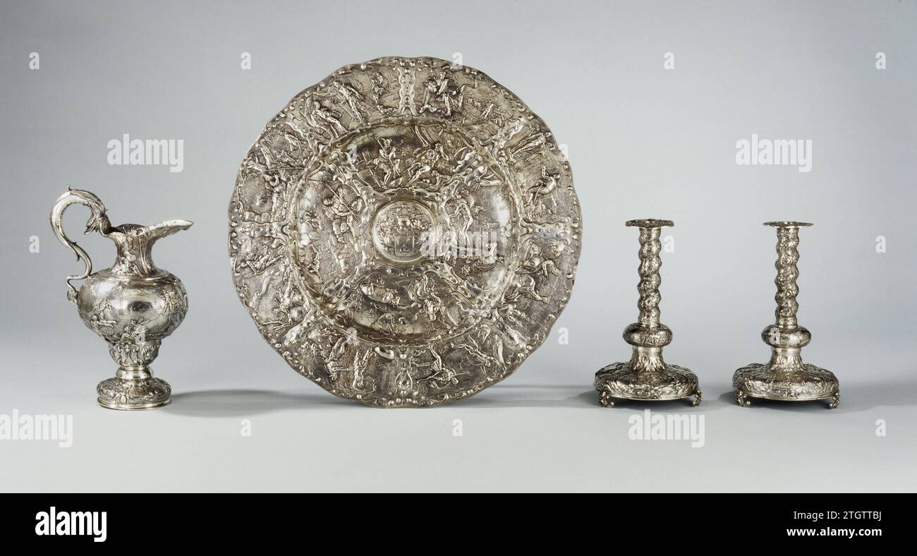 Galvanoplastic reproduction of a candlestick with twisted trunk with ...