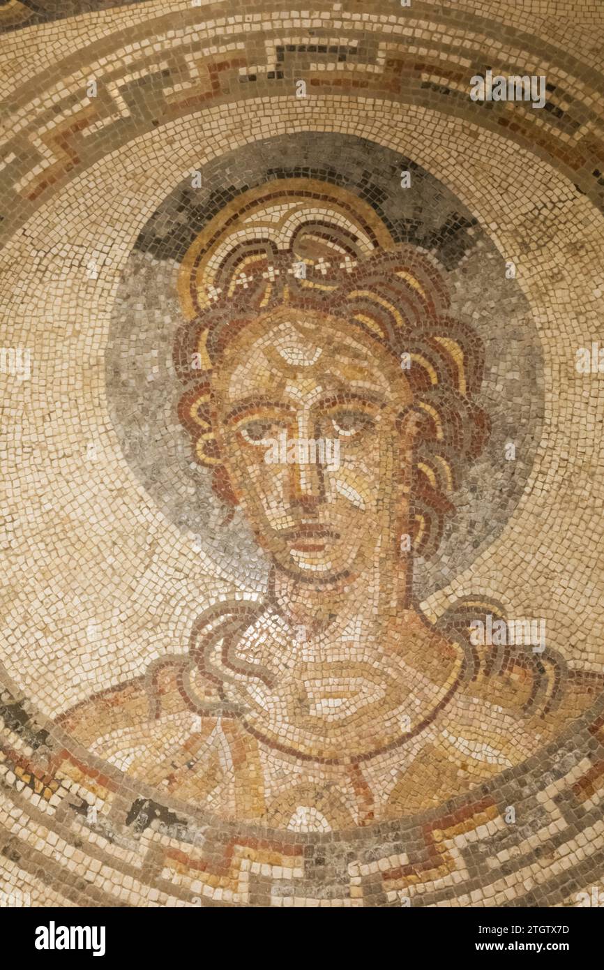 England, West Sussex, Bignor Roman Villa, Roman Mosaic, Mosaic ...