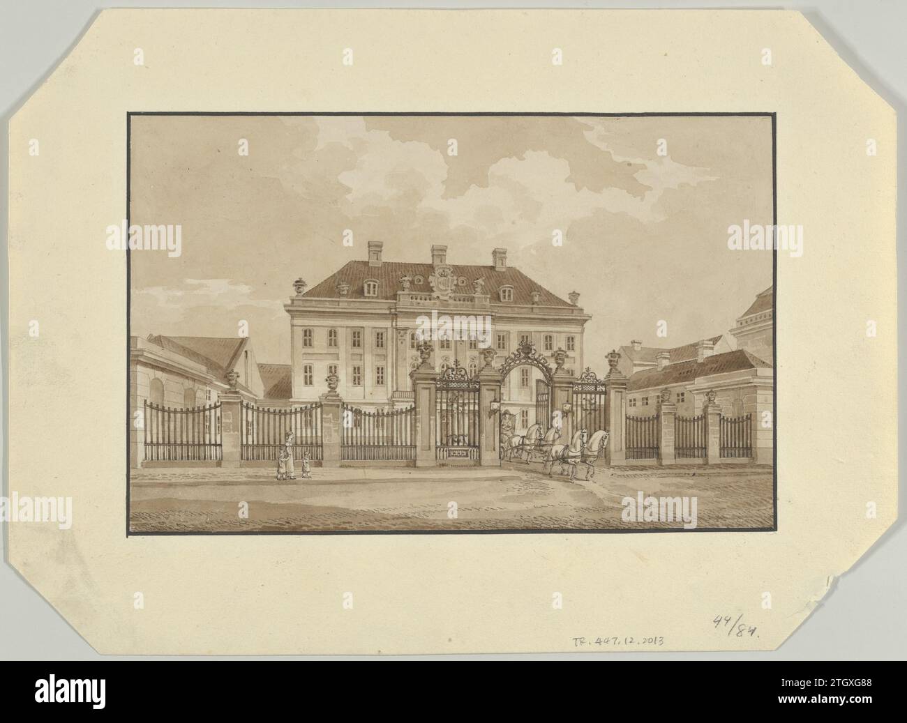 The facade of Schimmelmann's Mansion on Bredgade, Copenhagen, from the ...