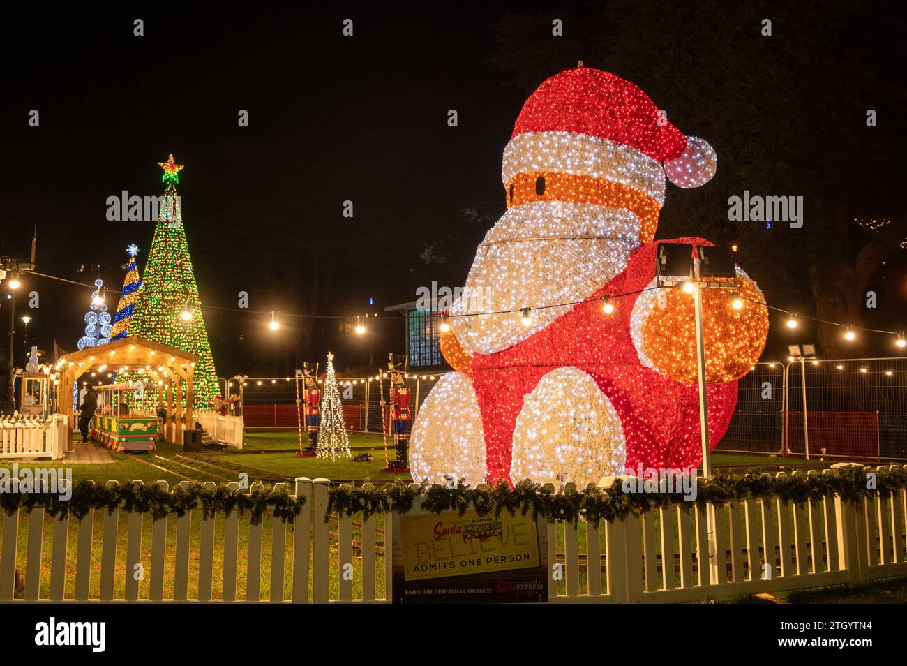 bournemouth park christmas lights Stock Photo - Alamy