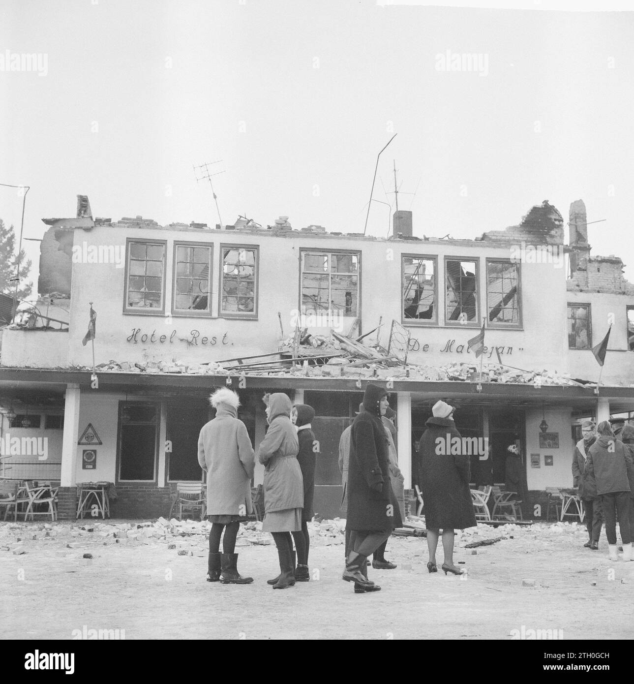 Hotel Mallejan in Vierhouten burnt down ca. 1963 Stock Photo - Alamy
