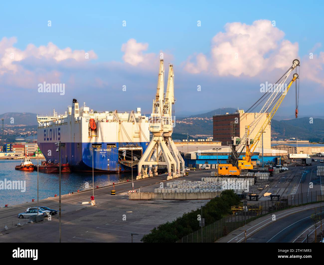 Koper, Slovenia - November 11, 2023: The Port of Koper - the international seaport of Koper in ...