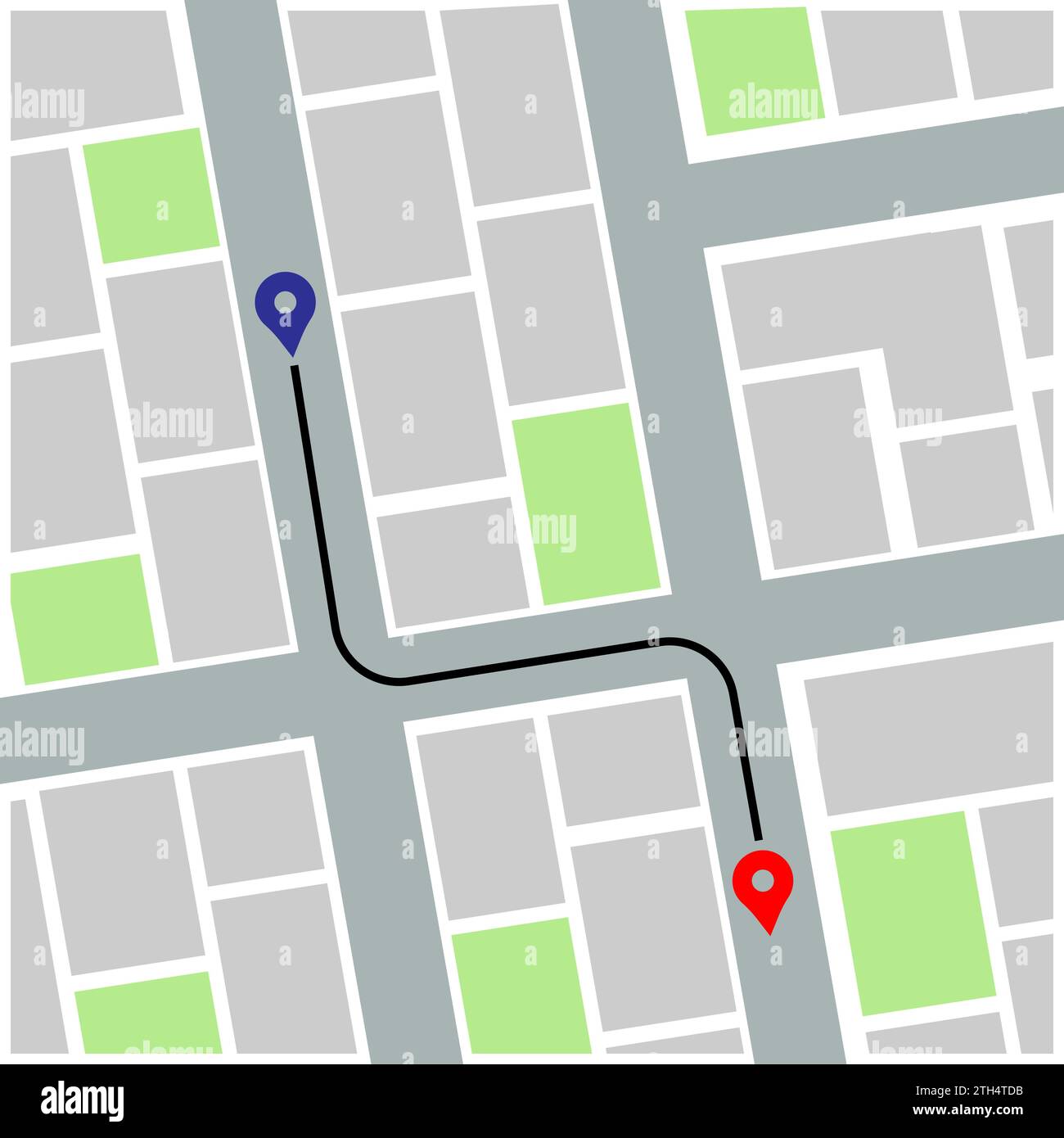 Abstract green street map of the city vector illustration Stock Vector ...