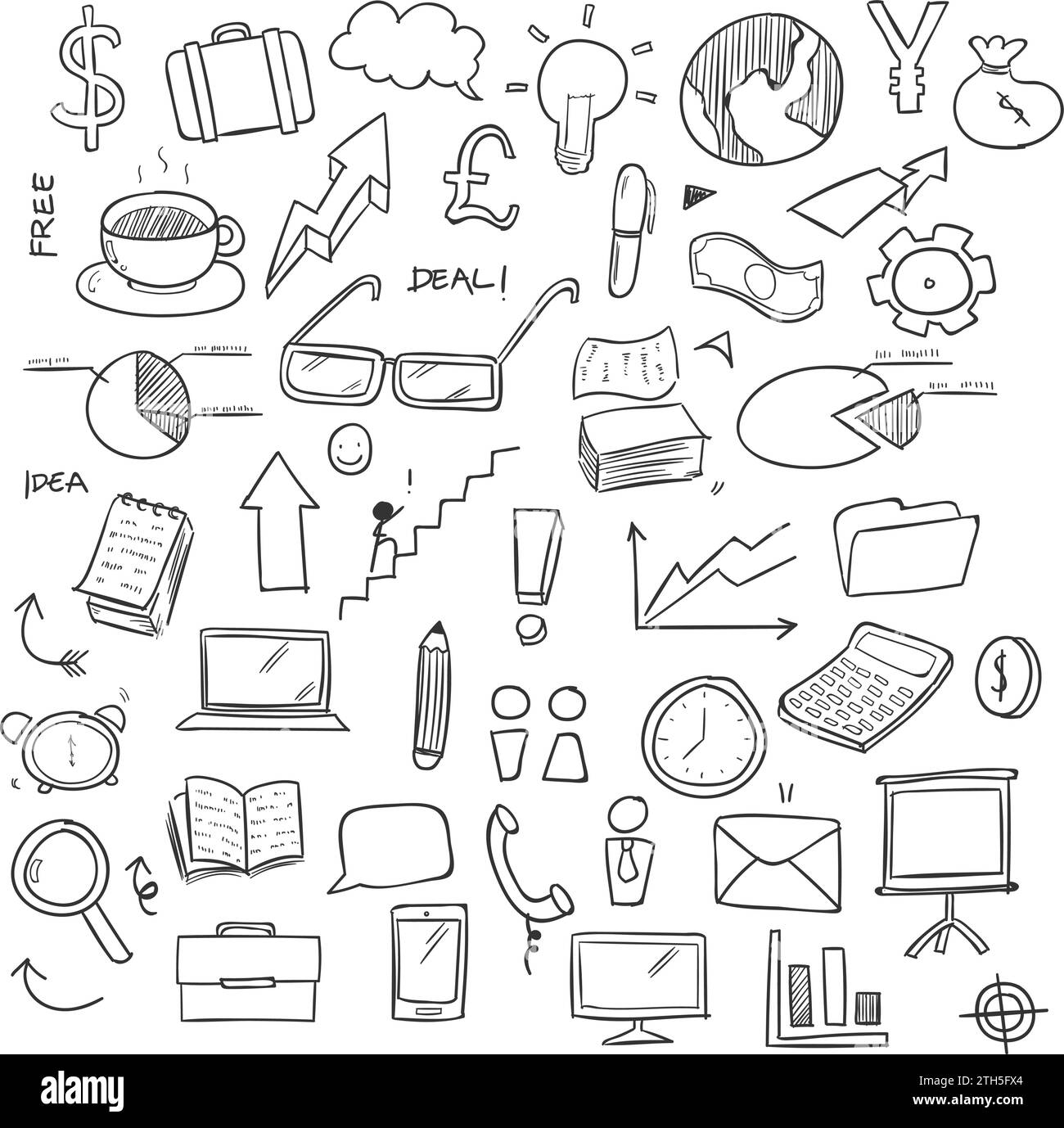 Business doodle Stock Vector Images - Alamy