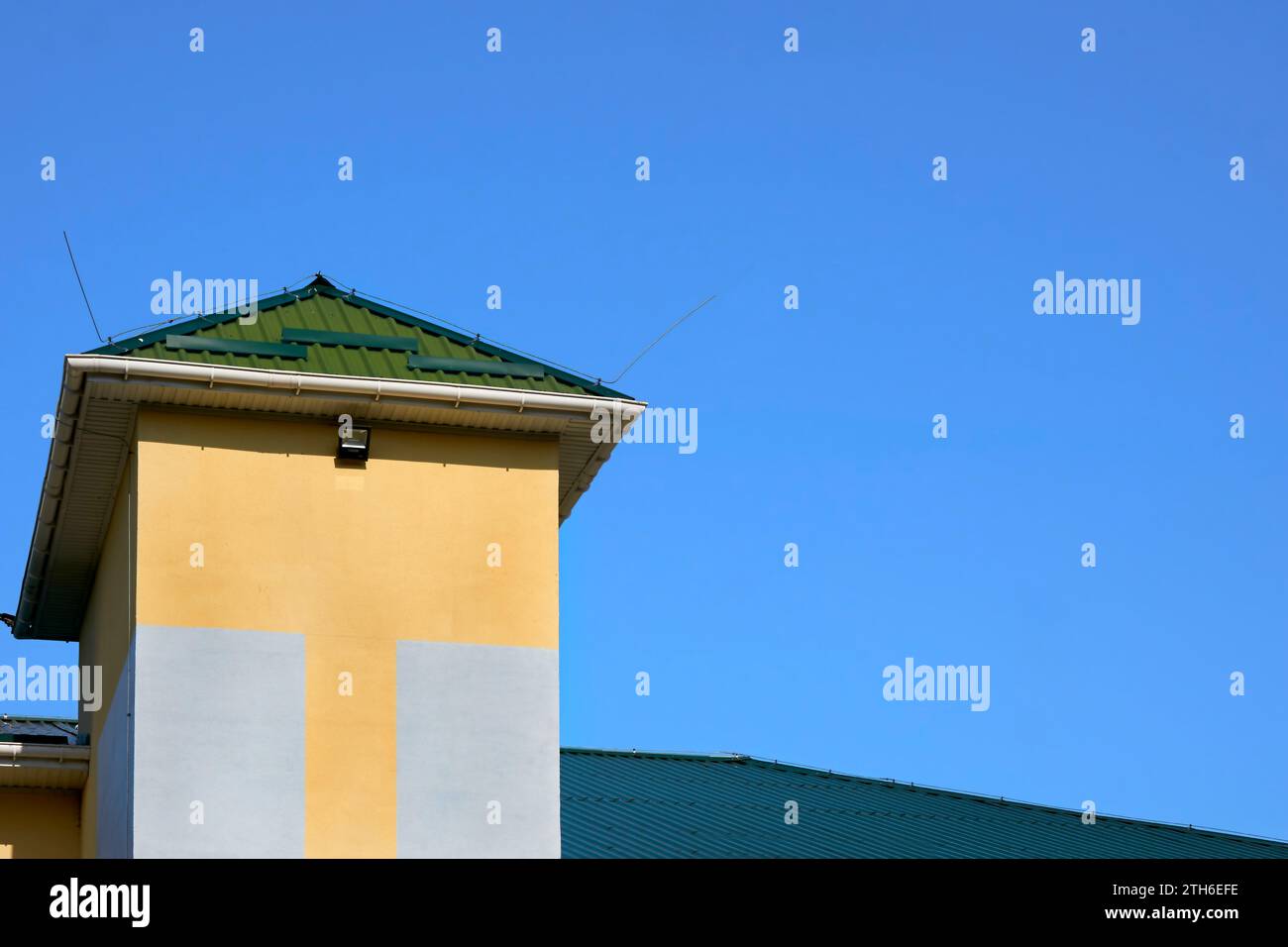 Turret on the roof for communications and ventilation,covered a tin ...