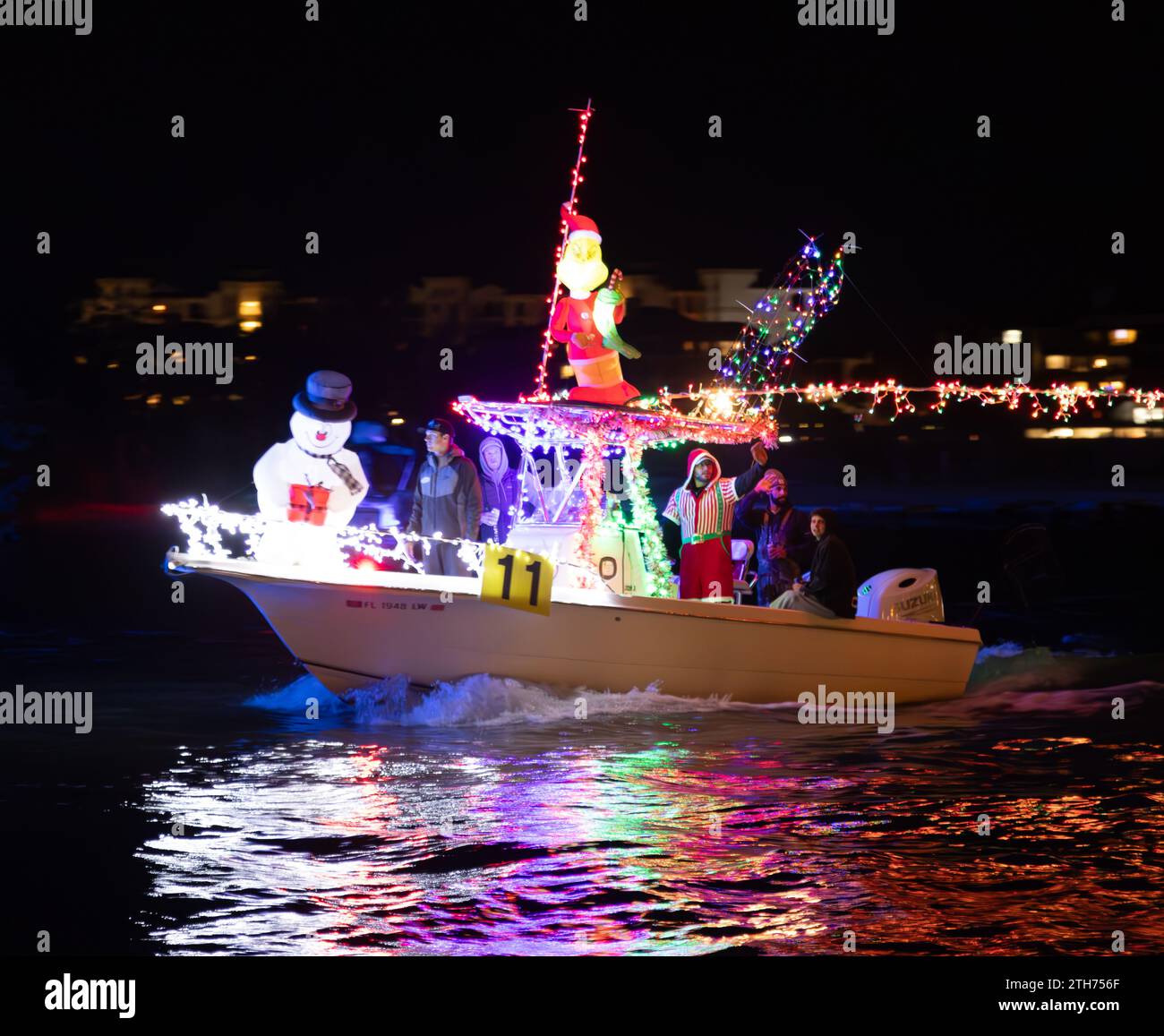 Marco, USA. 20th Dec, 2023. Marco Island Christmas Island Style boat ...