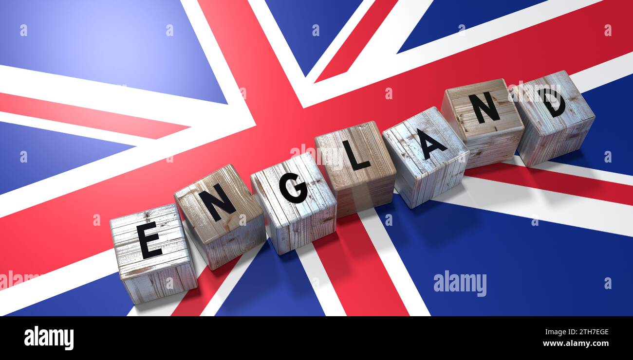 England - wooden cubes and country flag - 3D illustration Stock Photo ...