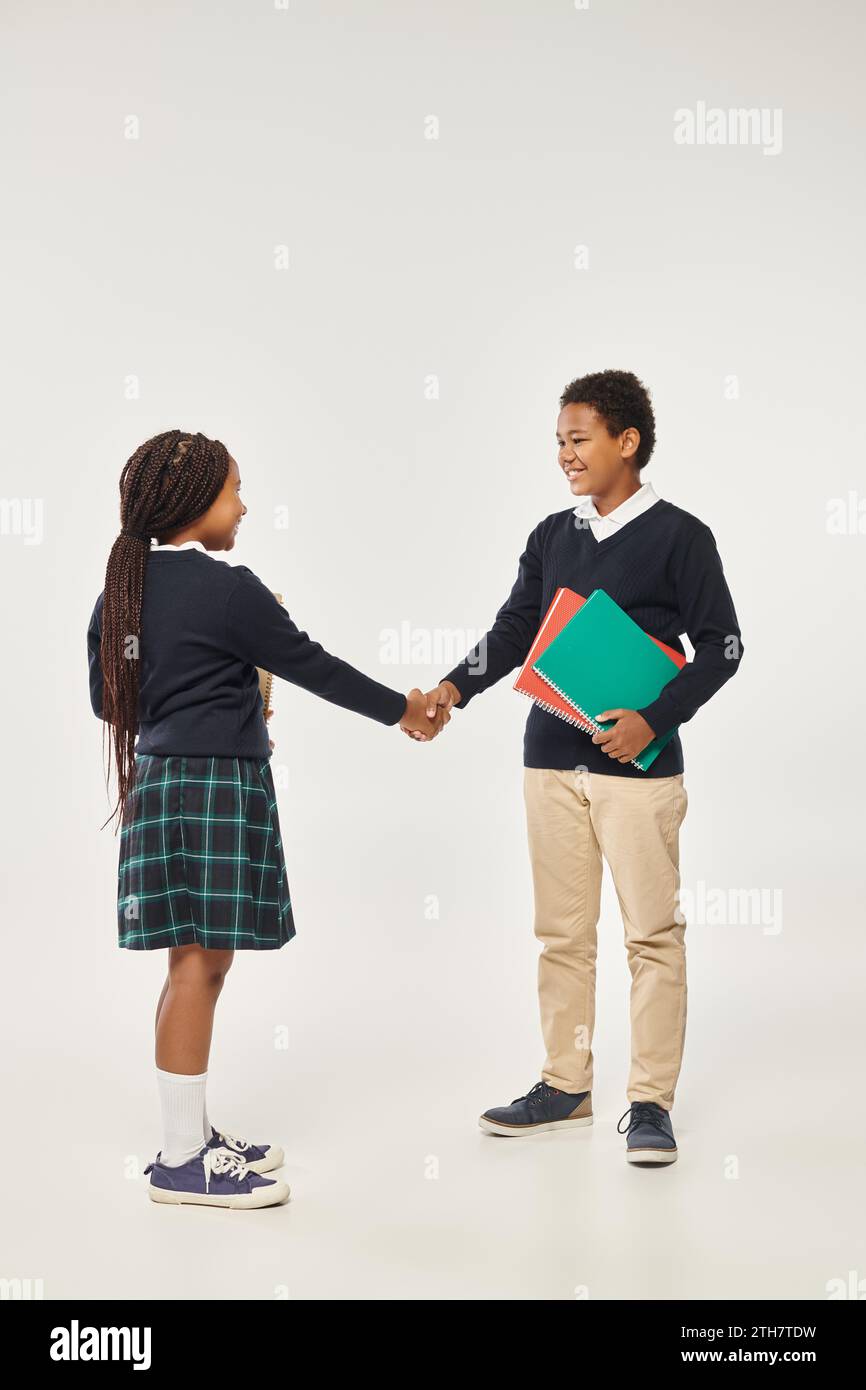 Kids Shaking Hands At School Two Kids Shake Hands Stock Photos Free