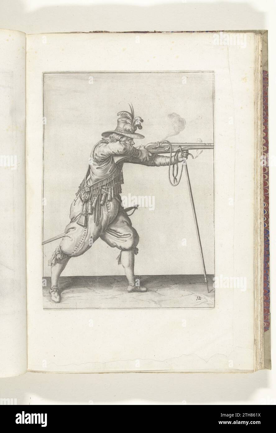 Soldier who fires his musket, based on his furmerine (no. 12), ca. 1600 ...