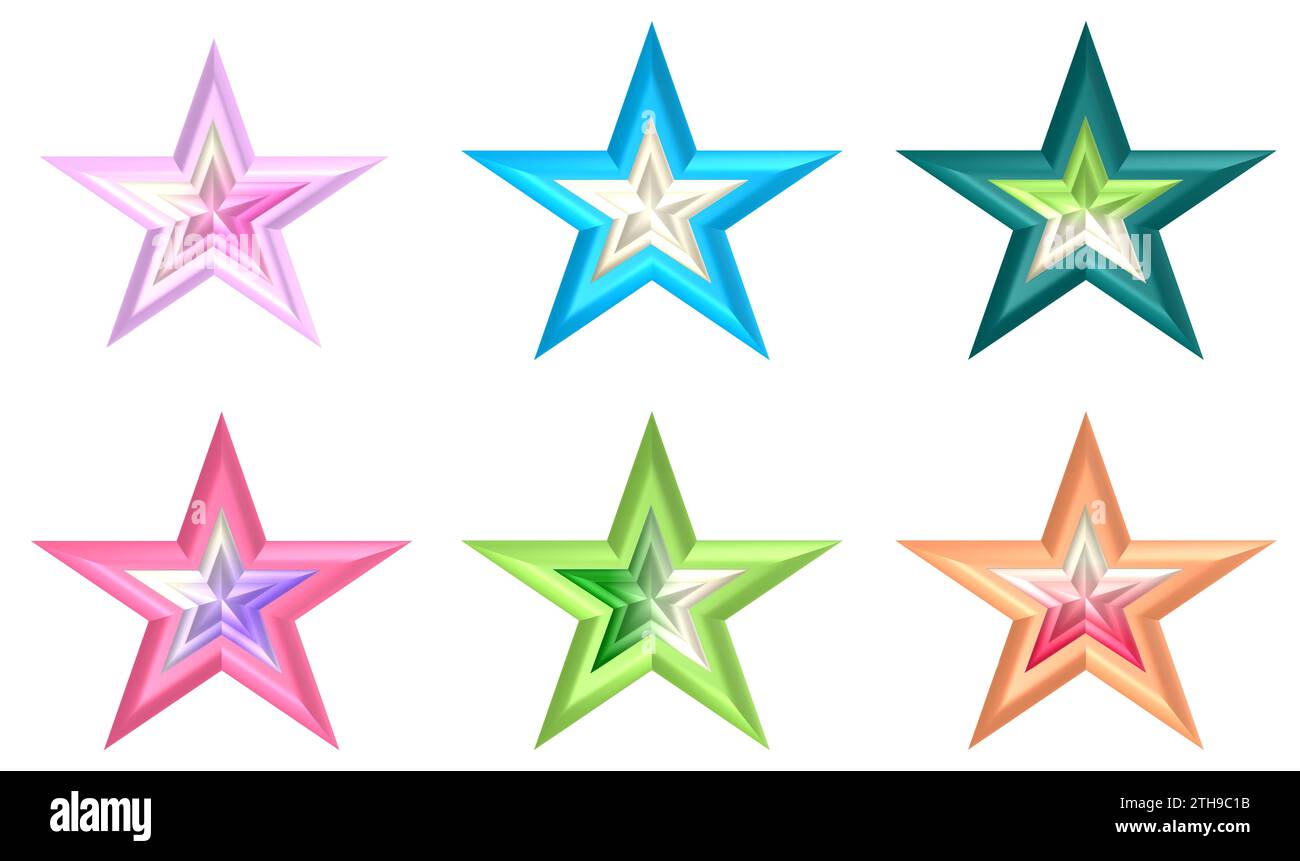 multicolor pattern design stars stickers Stock Photo - Alamy
